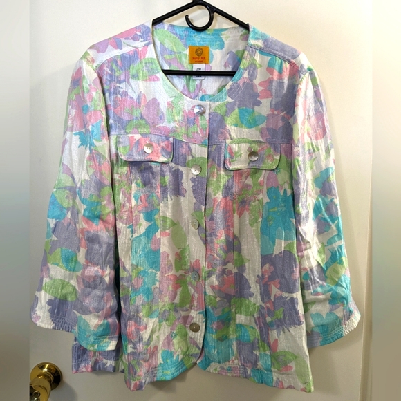 Ruby Rd. | Jackets & Coats | Ruby Rd Floral Print Blazer Jacket Crop ...